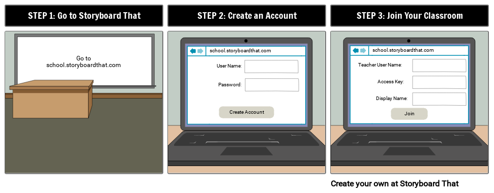 Joining a Storyboard That Classroom Storyboard