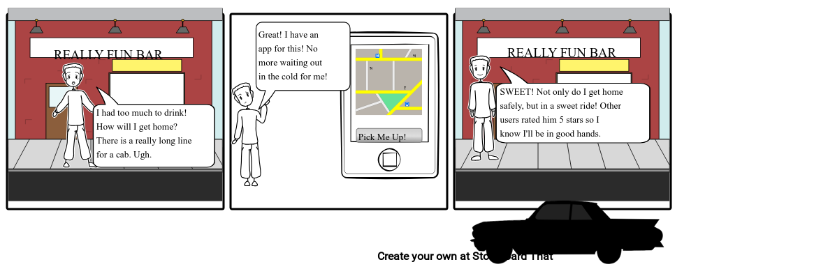 Pick me up Storyboard por examples