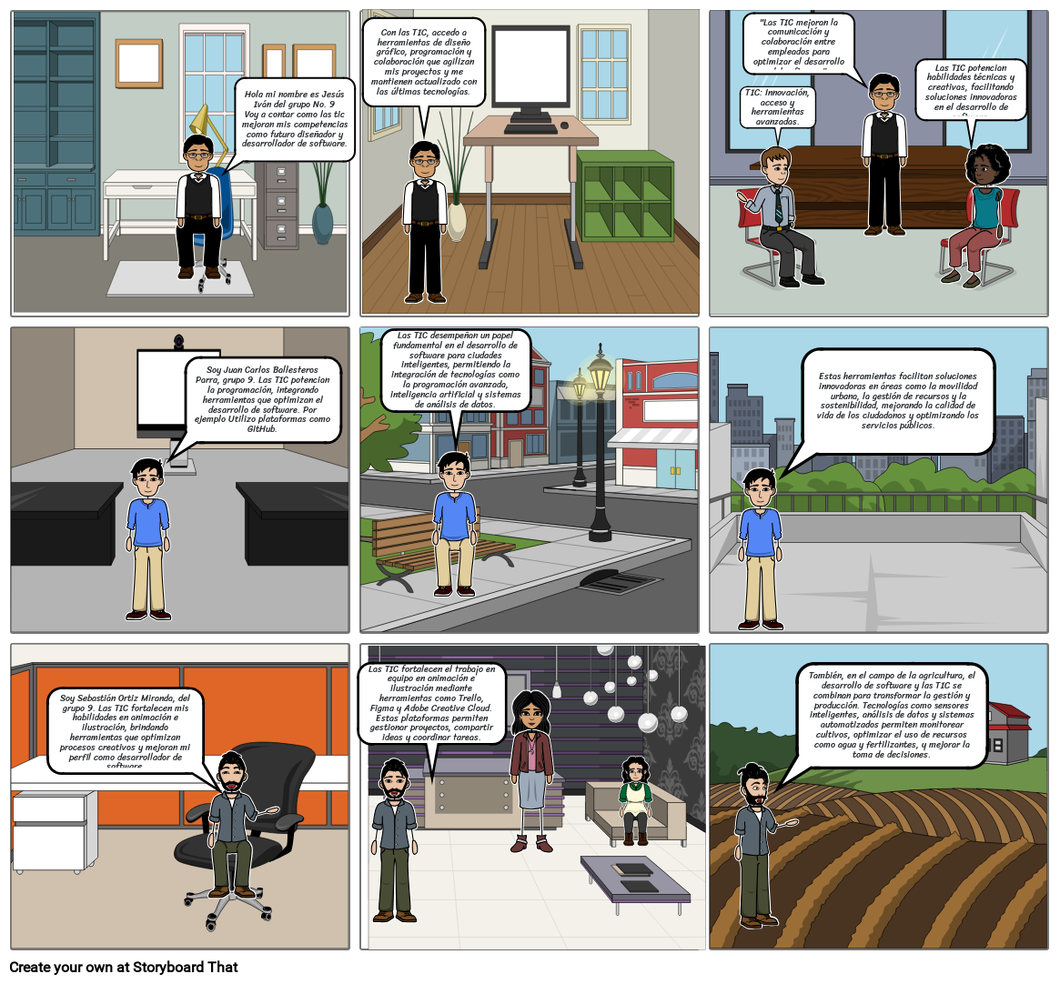 TIC en el diseño y desarrollo de software. Storyboard