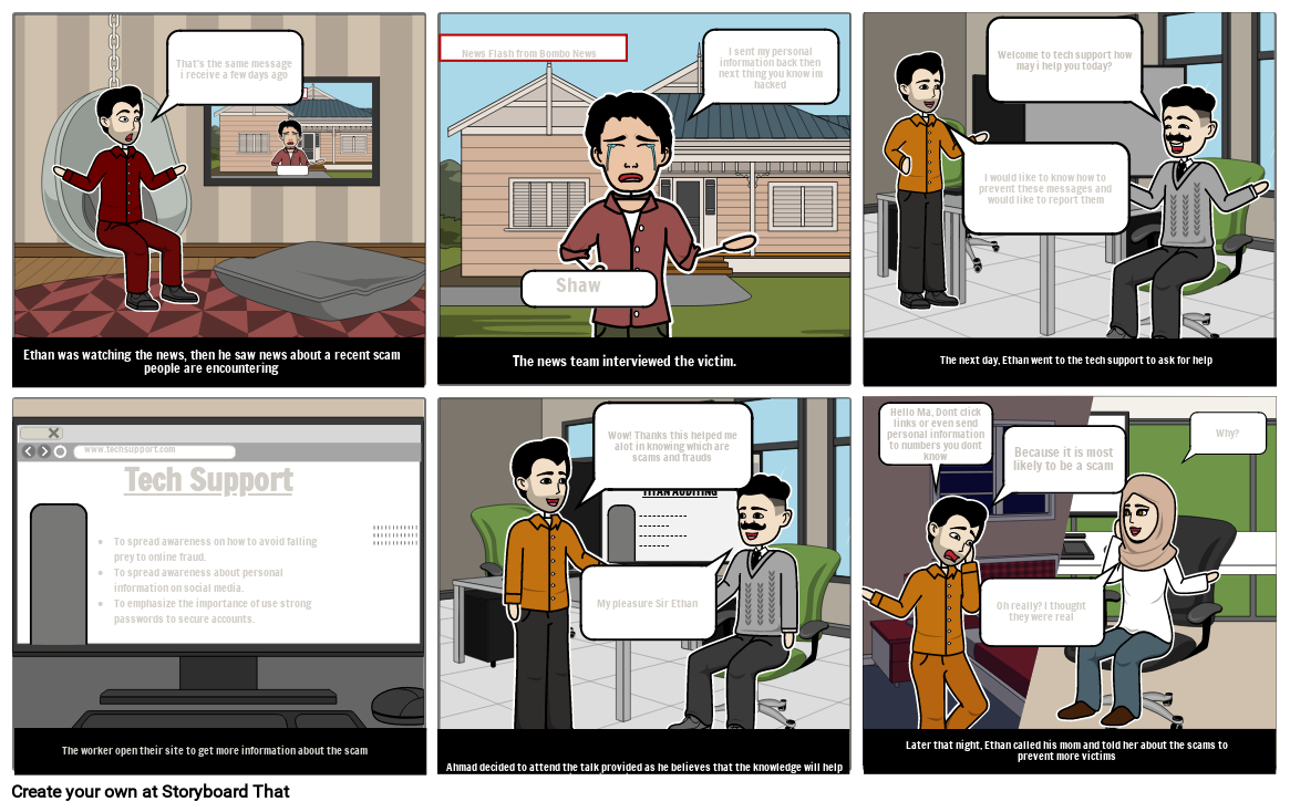 Scammer Storyboard by f0189b03