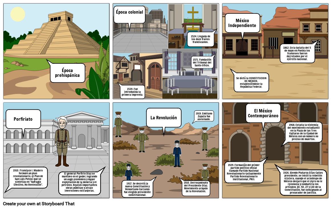 Comic de la historia de México Storyboard by f07d14d9