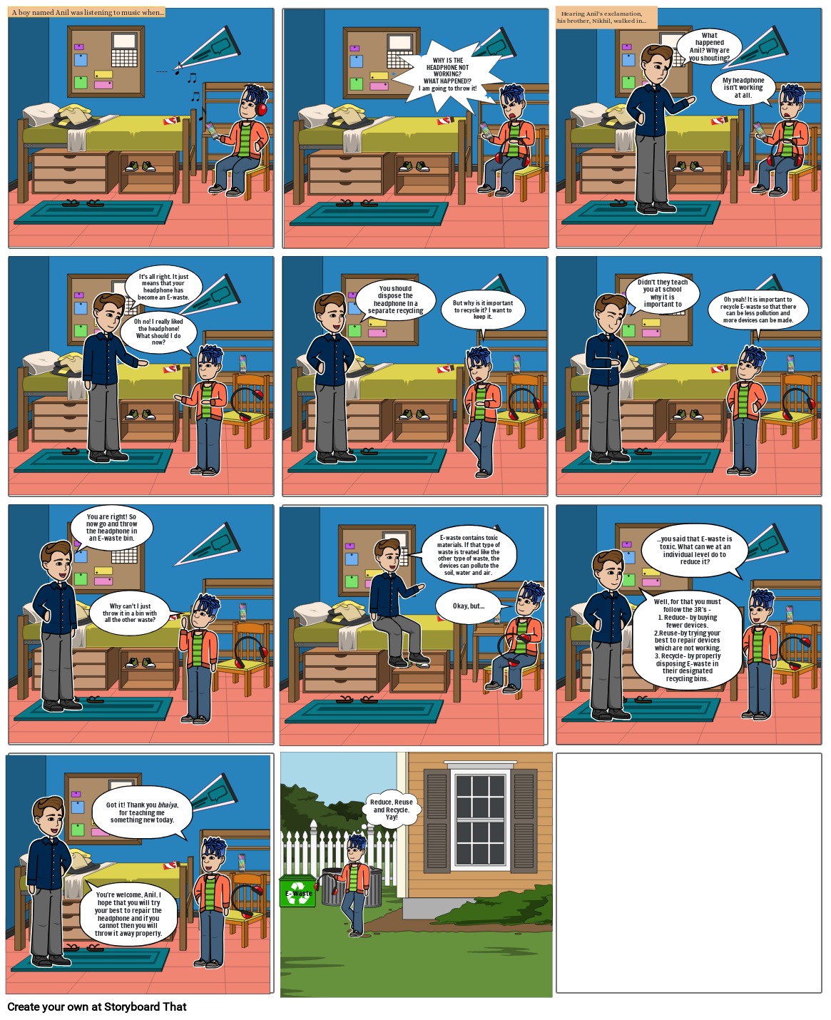 E - Waste Storyboard por f0b31b0b