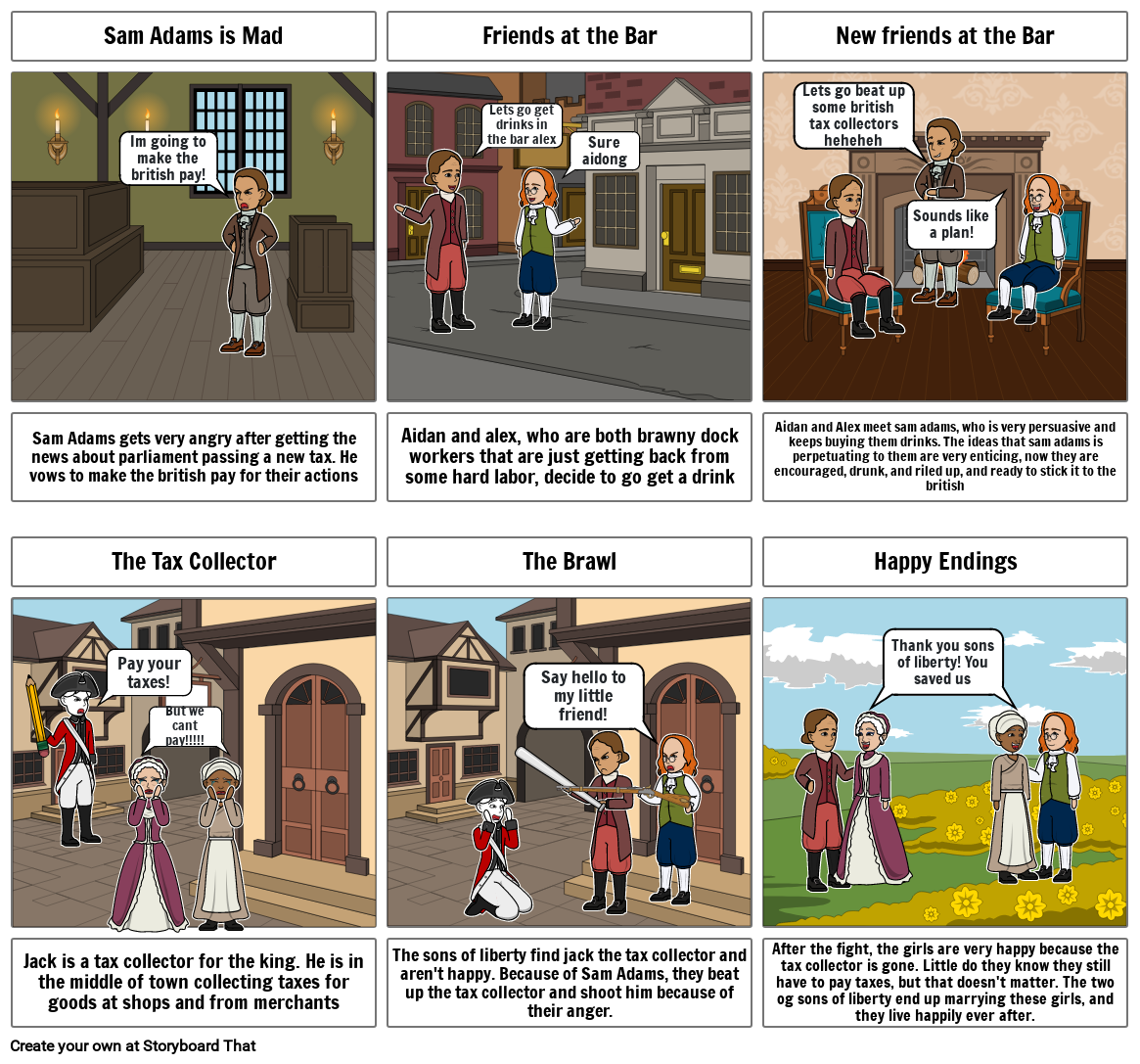 Sons of Liberty Storyboard por f0b9a65b