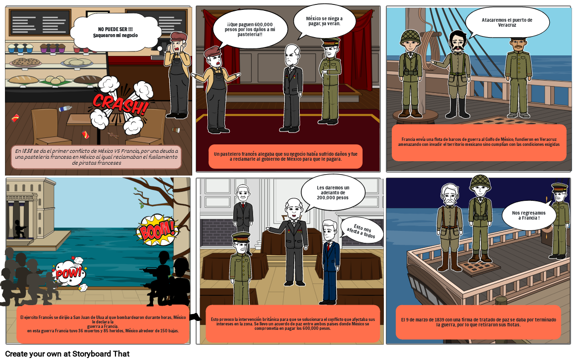 la guerra de los pasteles Storyboard por f0d758bb