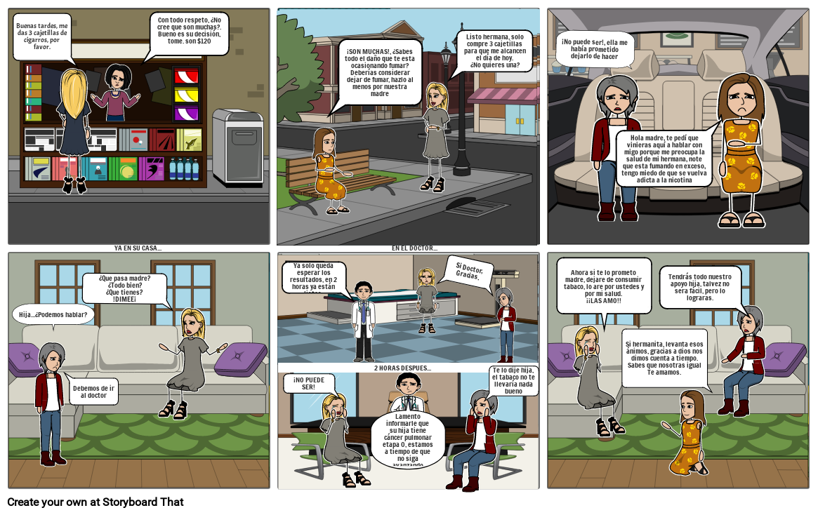 Tabaquismo Storyboard por f118b9c6
