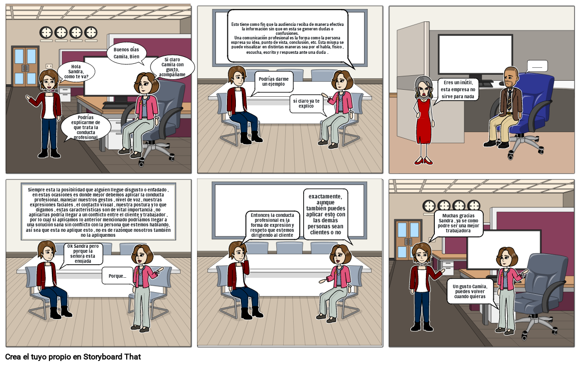 Conducta Profesional Storyboard by f16e3c27