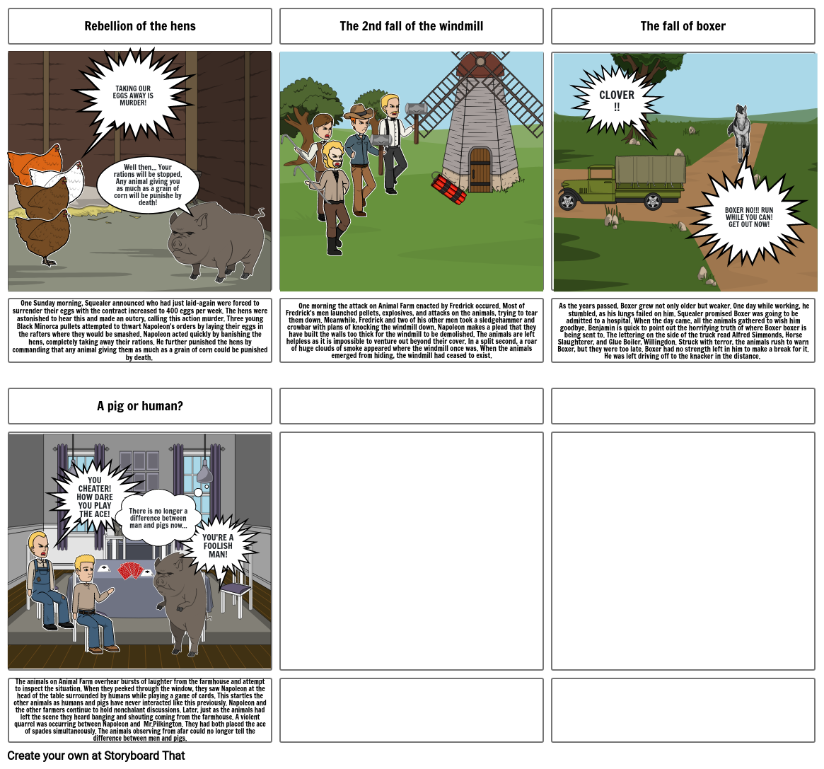 Animal Farm Storyboard por f2404fce