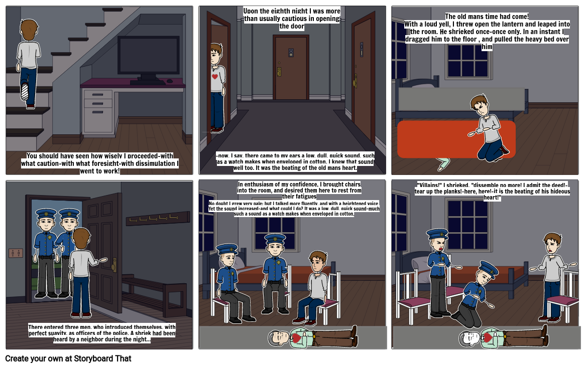 Tell Tale Heart Storyboard by f249b553