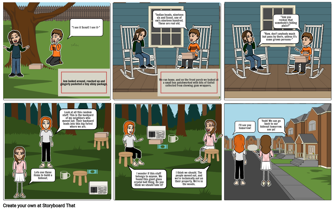 TKAM storyboard conflict recreation Storyboard