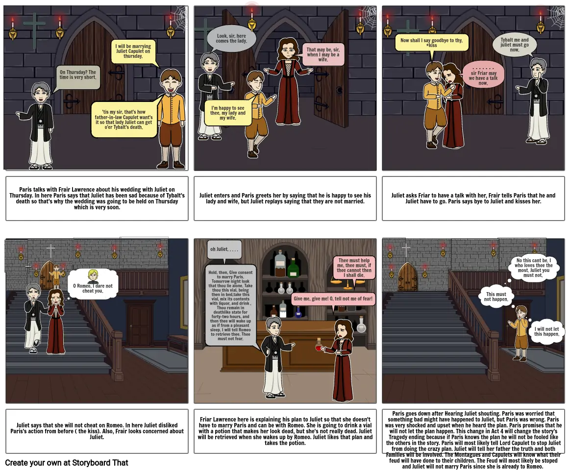 The Tragedy of Romeo and Juliet ( Act 4 scene 1).