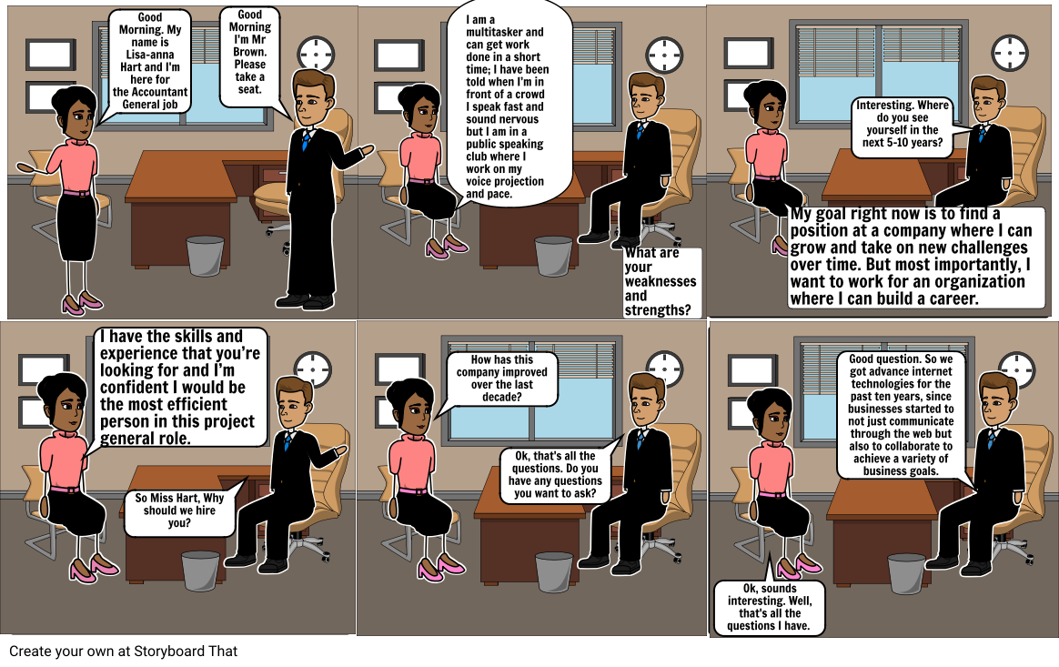 interview business Storyboard por f332b9a8