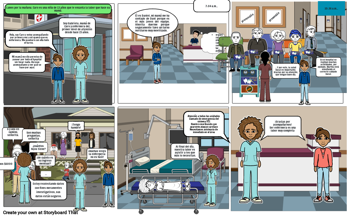 MI PRIMERA VEZ EN UN HOSPITAL Storyboard by f3bffb91