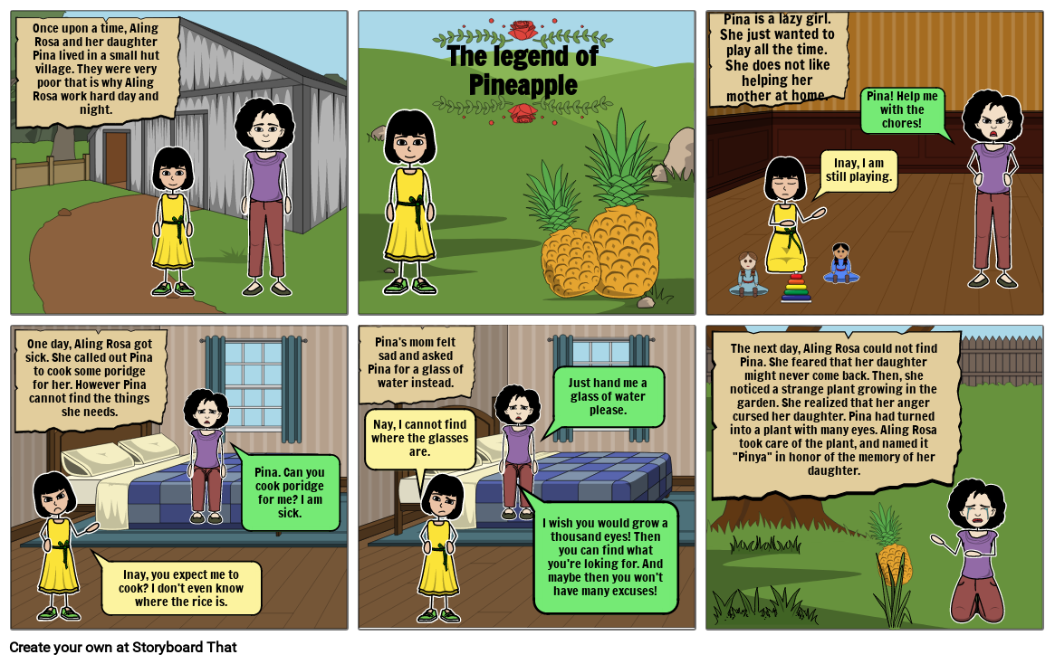 The legend of Pineapple Storyboard by f3d5800a