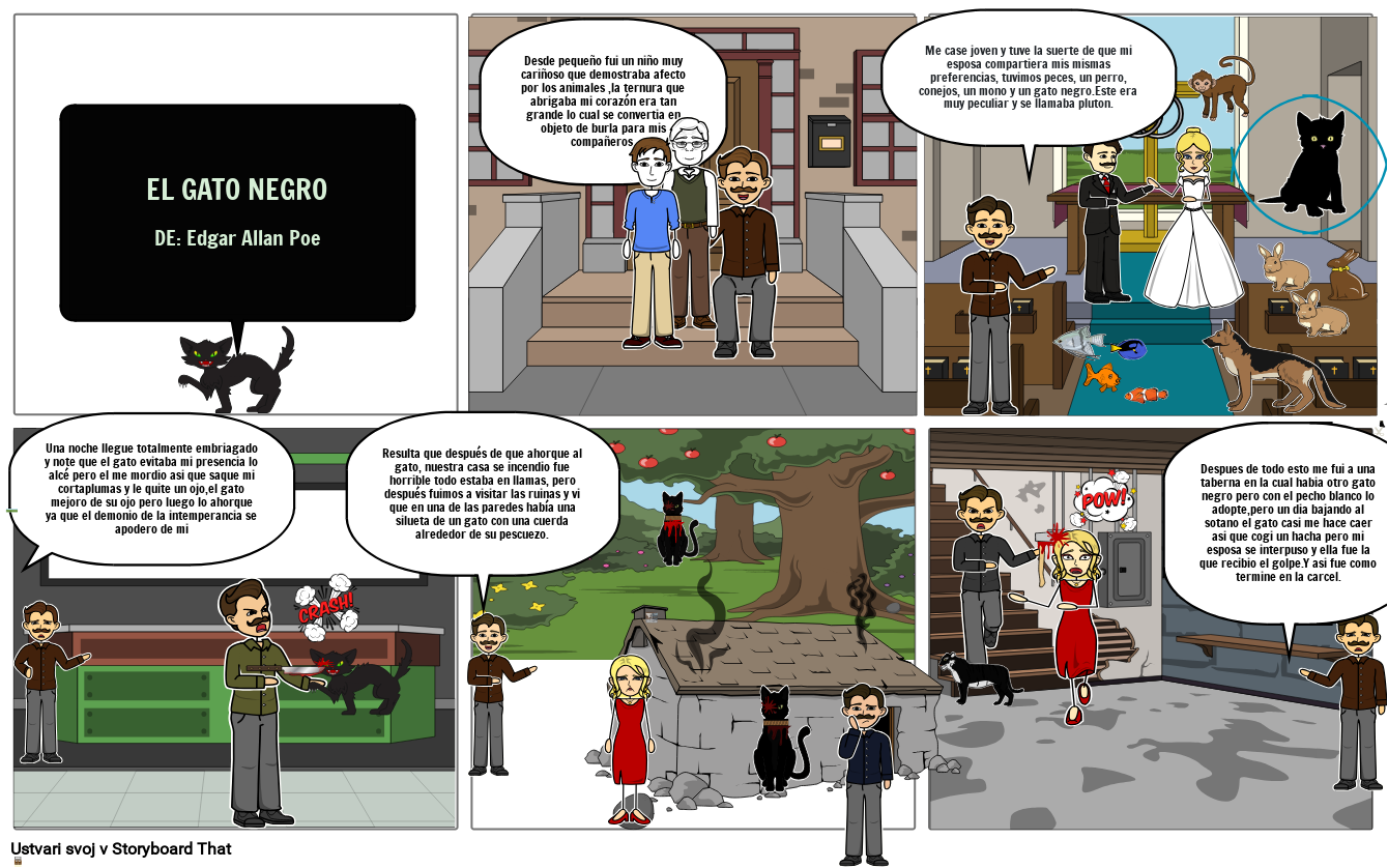 El gato negro Storyboard por f40b1fdf