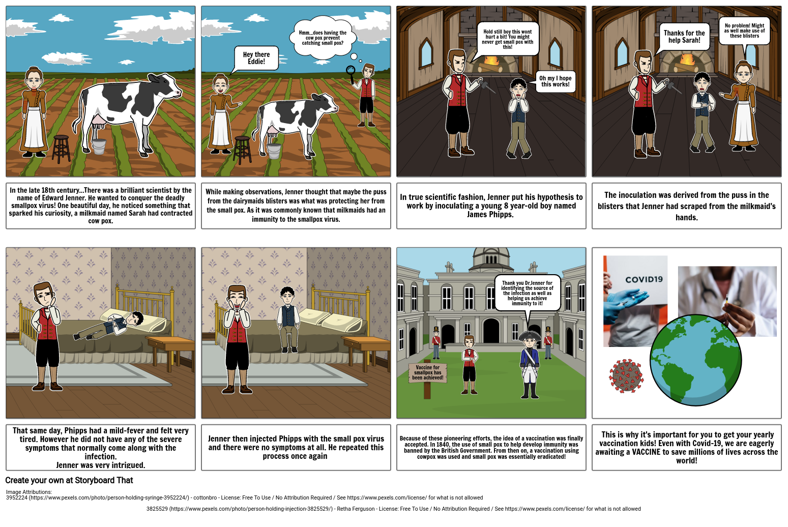 How we conquered the deadly smallpox virus? Storyboard