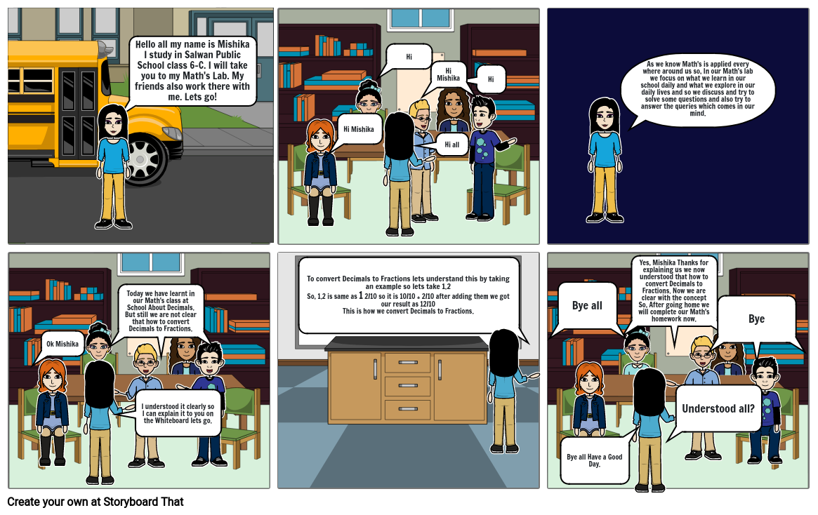 Math's Comic Strip Class 6-C Storyboard por f58cb56e