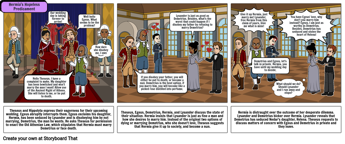 Hermia's Hopeless Predicament Storyboard by f5e16590