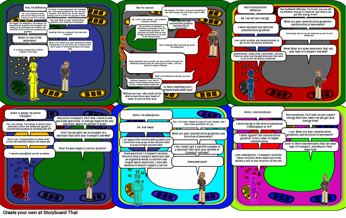 Cellular Transport Storyboard by f6773936