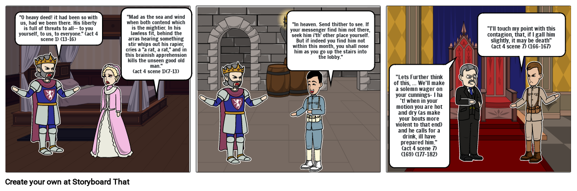 Hamlet act 4 Storyboard por f68fb868