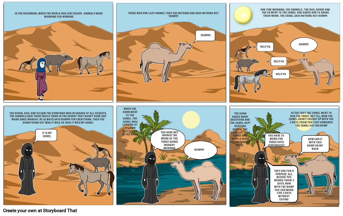 How The Camel Got His Hump Storyboard por f6b87c50