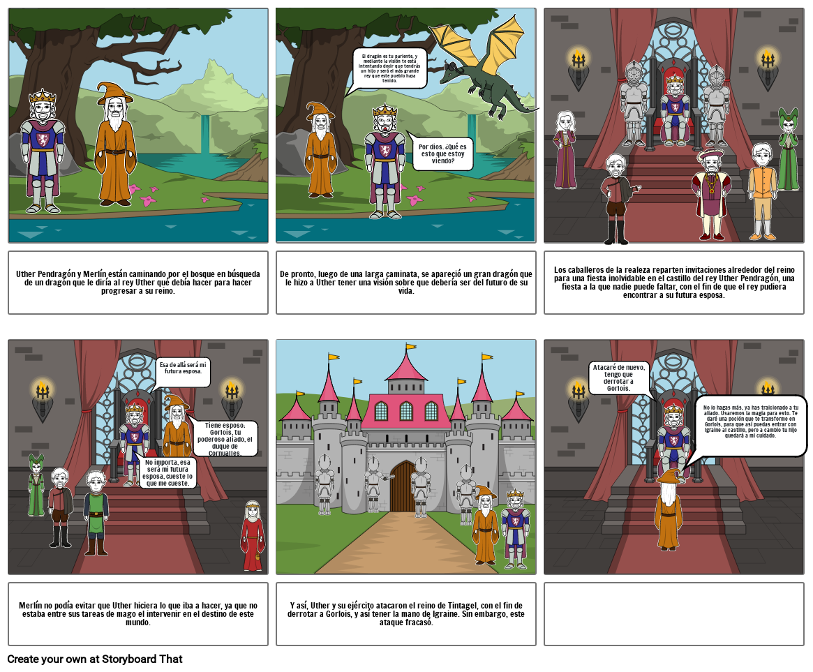 El nacimiento de Arturo: Storyboard por f6e1001e