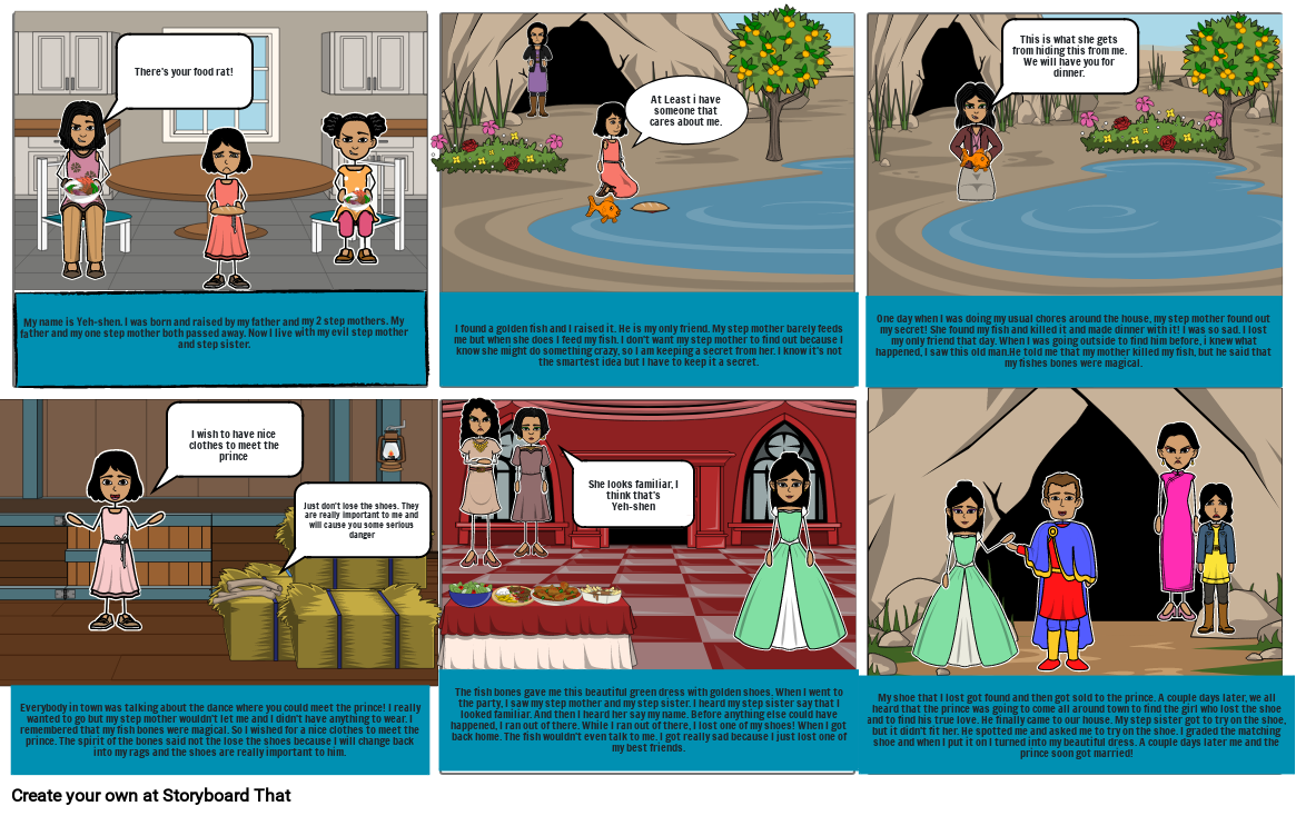 Yeh-Shen story board Storyboard von f74cc477