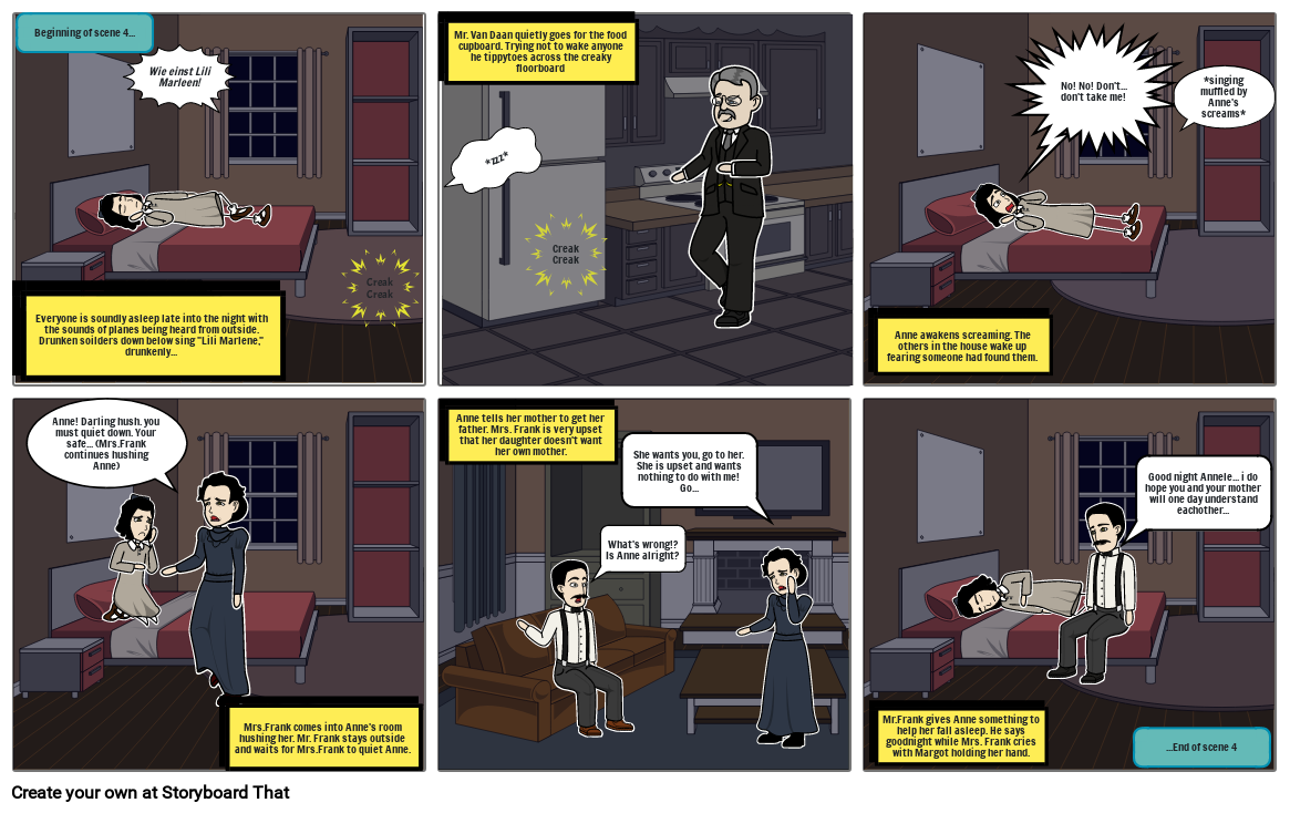 the diary of anne frank- scene 4 Storyboard por f76d02f6