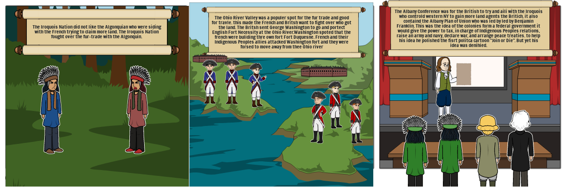 The French and Indian War Comic Storyboard by f8379be8