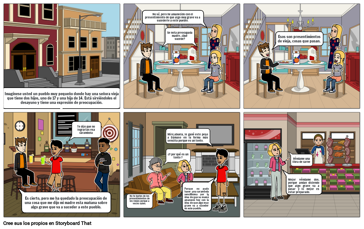 Algo muy grave va a suceder en este pueblo Storyboard Algo muy grave va a suceder en este pueblo Storyboard