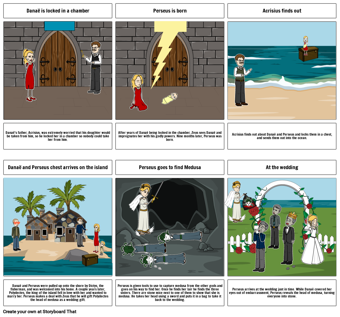 Perseus and Medusa - Olive Jeng Storyboard by f89add80