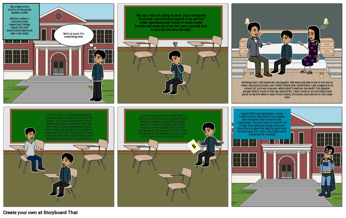 Origin story Storyboard by f8a6085d