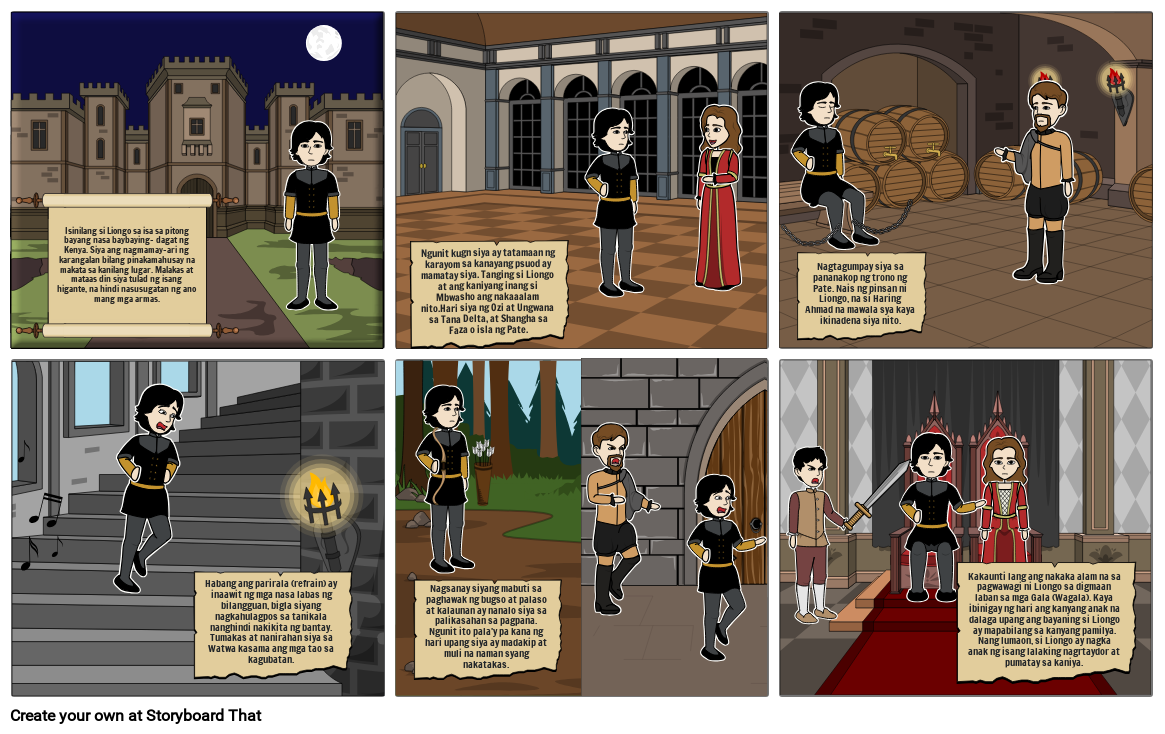 Liongo Storyboard by f8e44e60