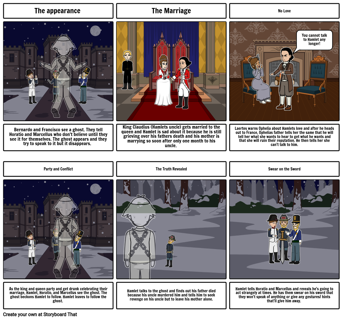 Hamlet Act 1 Storyboard by f906f47a