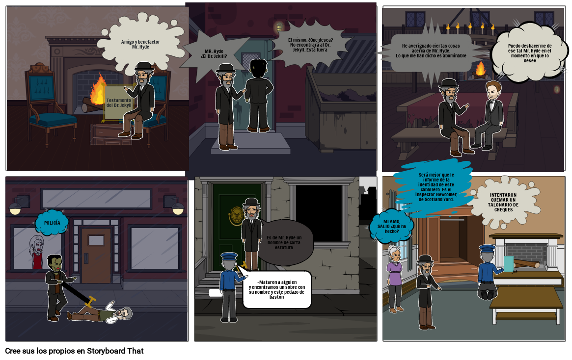 El extraño caso del Dr. Jekyll y Mr. Hyde Storyboard El extraño caso del Dr. Jekyll y Mr. Hyde Storyboard