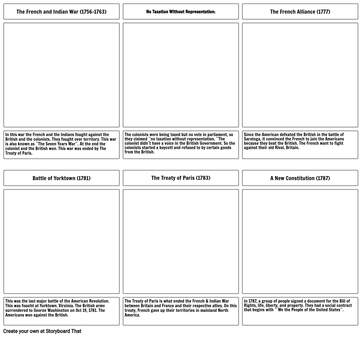 American Revolution Storyboard por fa1ea3ca