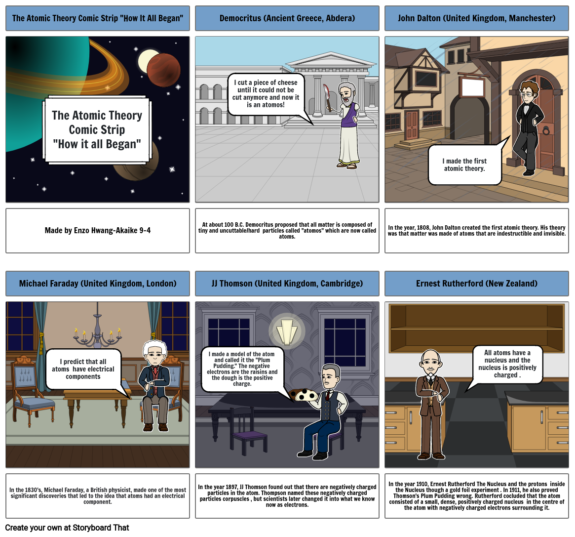Atomic Theory Comic Strip - Enzo Hwang-Akaike 9-4 (#2)