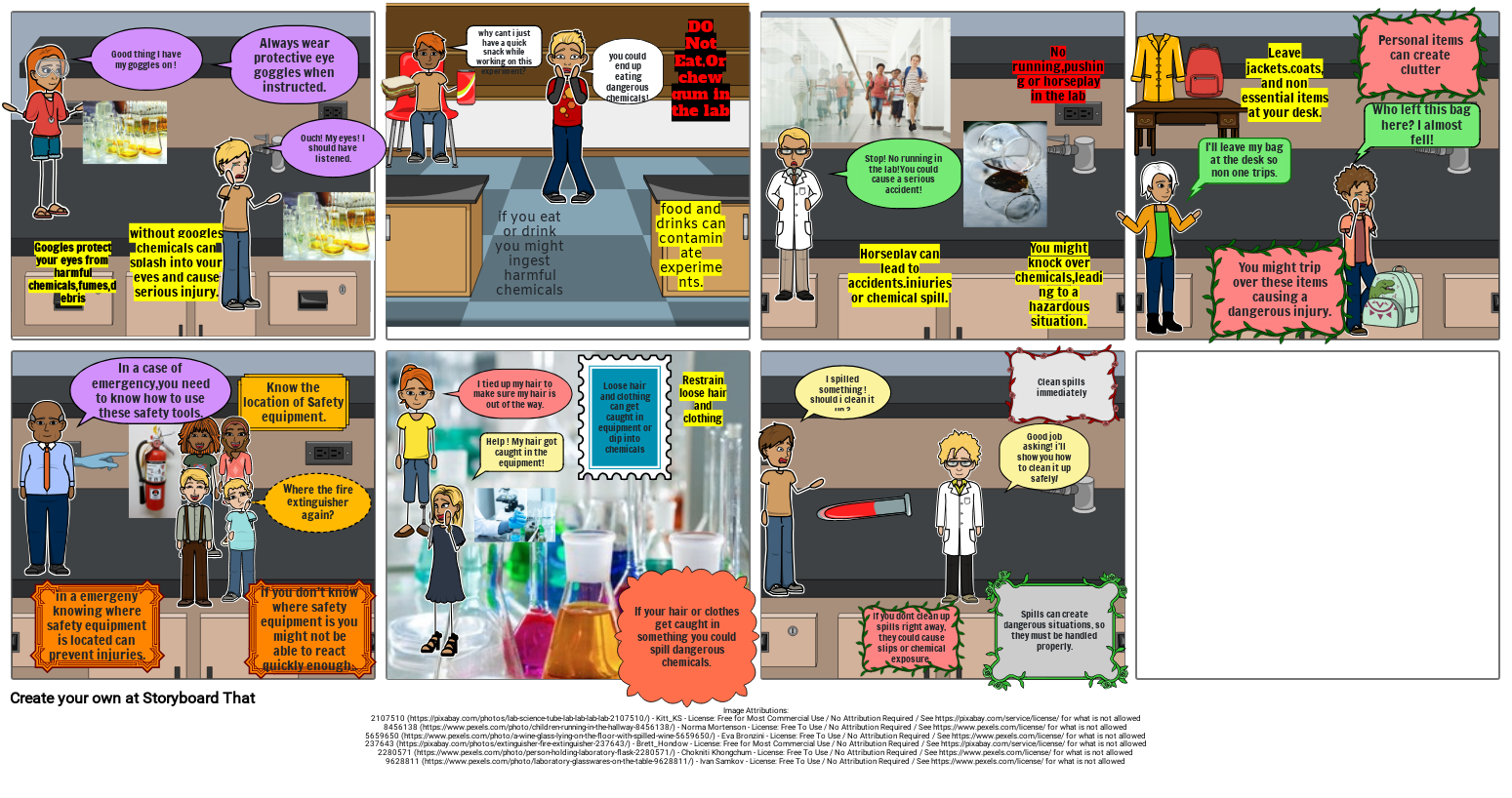 lab safety projects Storyboard por fa53024