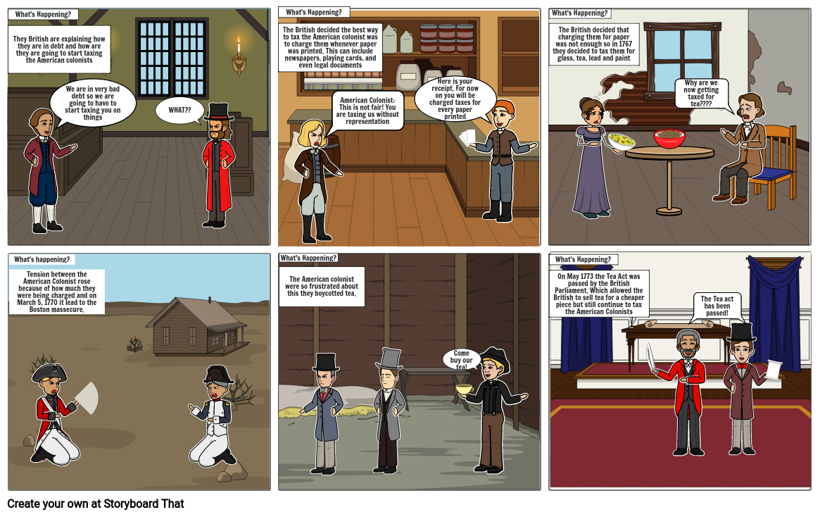 Boston Tea Party Storyboard by fa78ab00