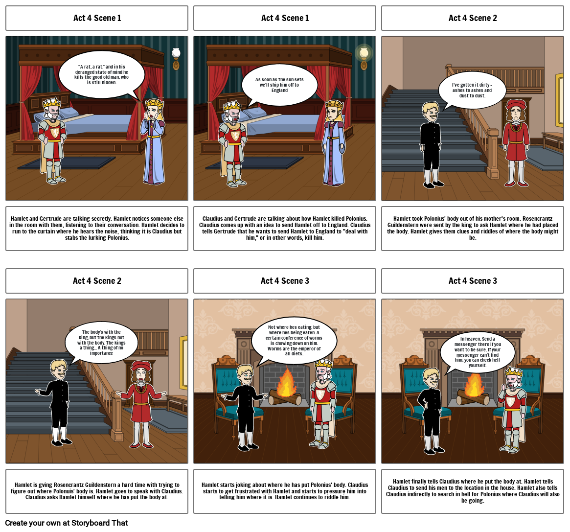 hamlet act 4 Storyboard by fa88b32a7b