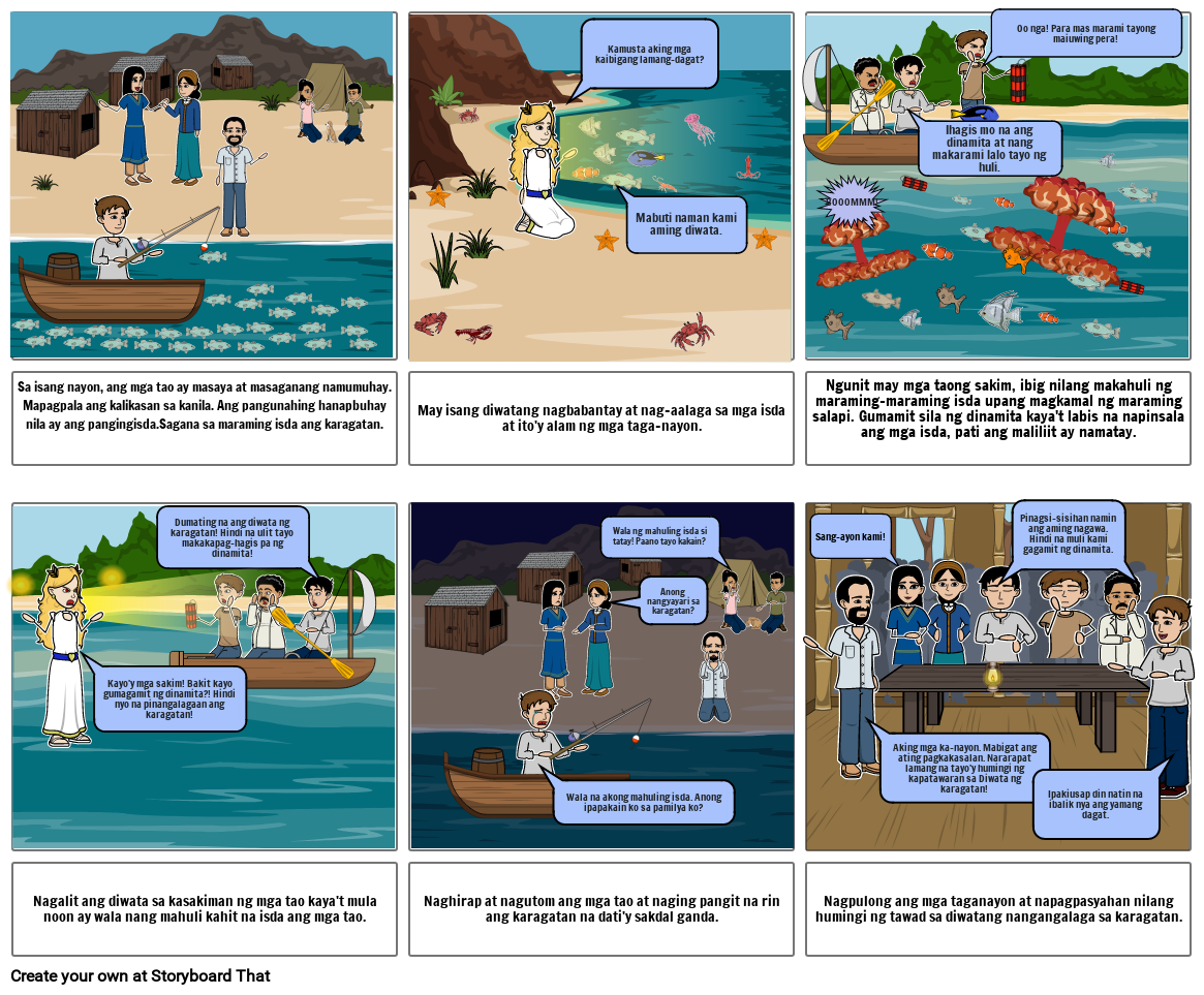 Ang Diwata ng Karagatan Storyboard por fab2180e