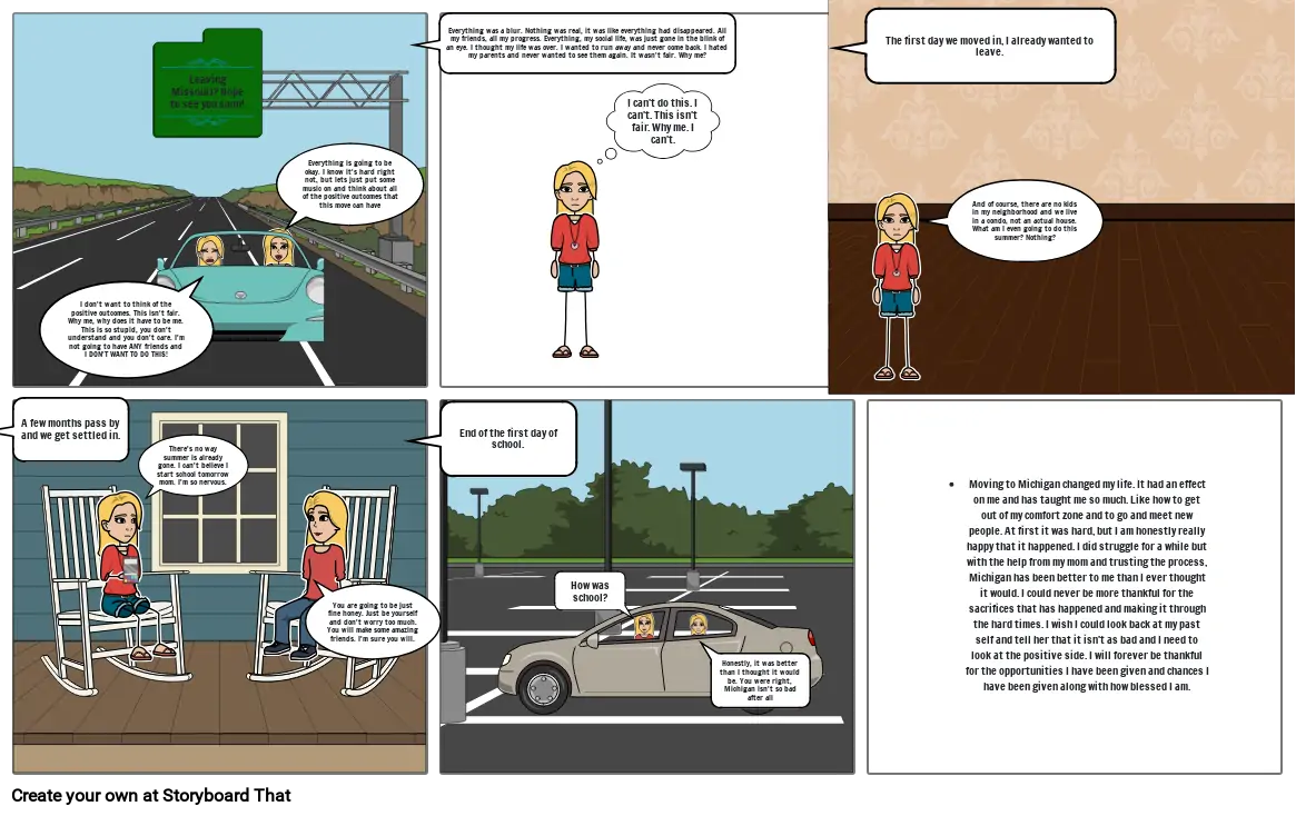 Comic Strip English Past Assignment 4-6 Storyboard