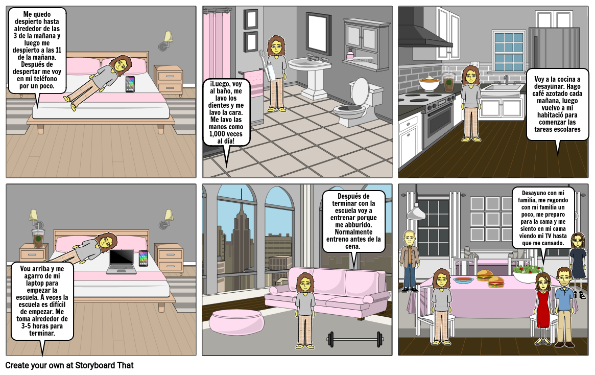 ¡Mi Rutina Diaria En Casa! Storyboard by fad85389