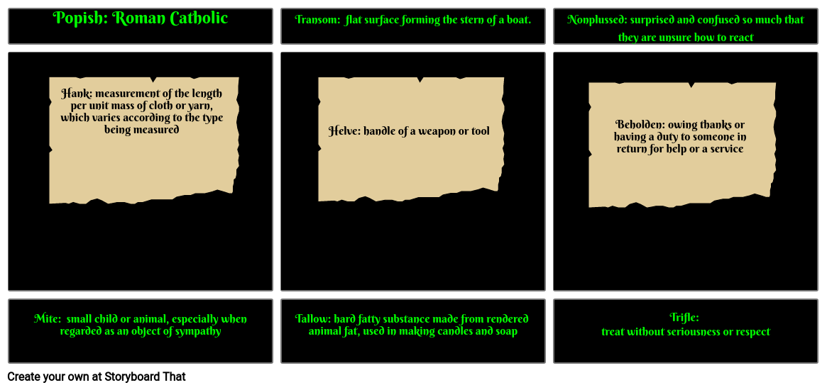 Colonial Vocabulary- Part 4 Storyboard par fanfiction