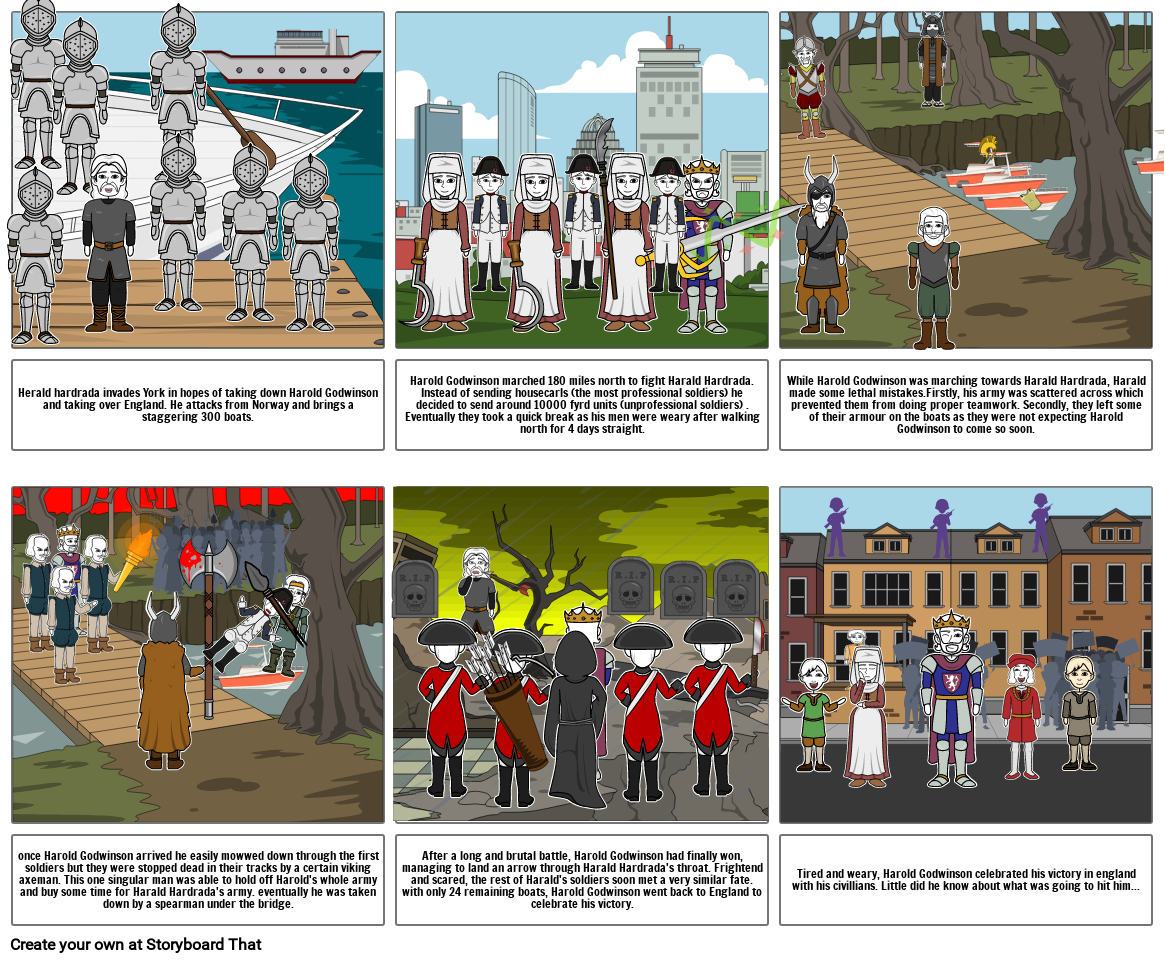 The battle of Stanford bridge Storyboard by faris87340