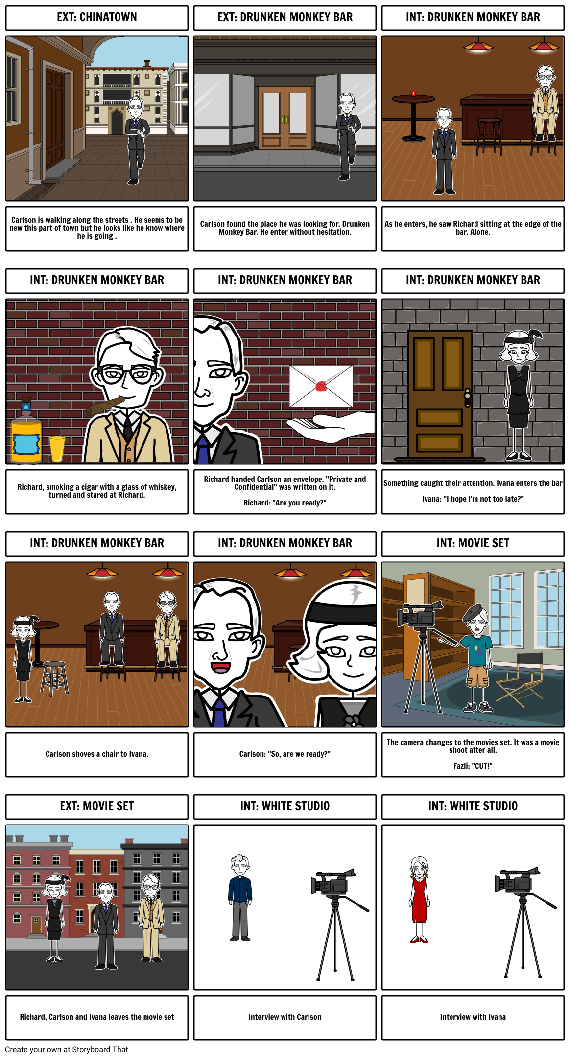 Carlson and Ivana Storyboard par fazlitaufek