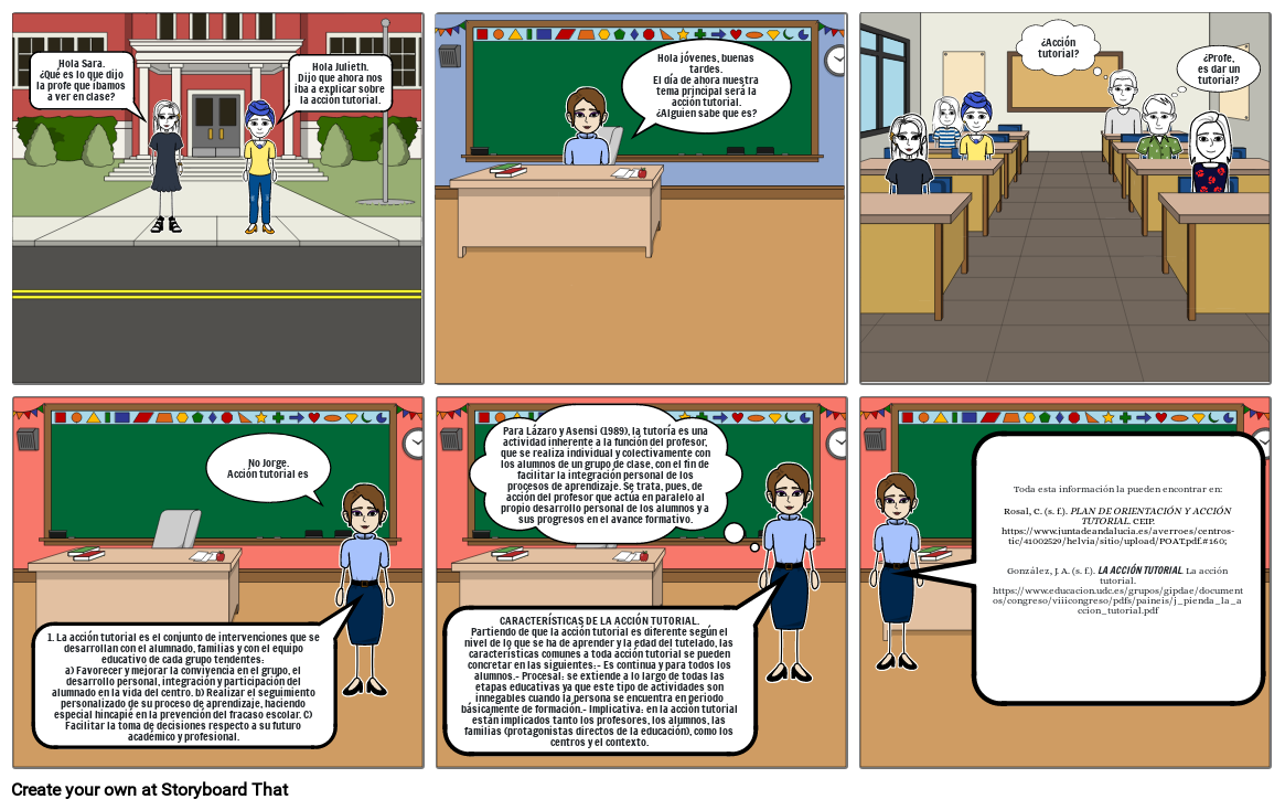 La acción tutorial. Ruth Funes. Storyboard par fbfeffec