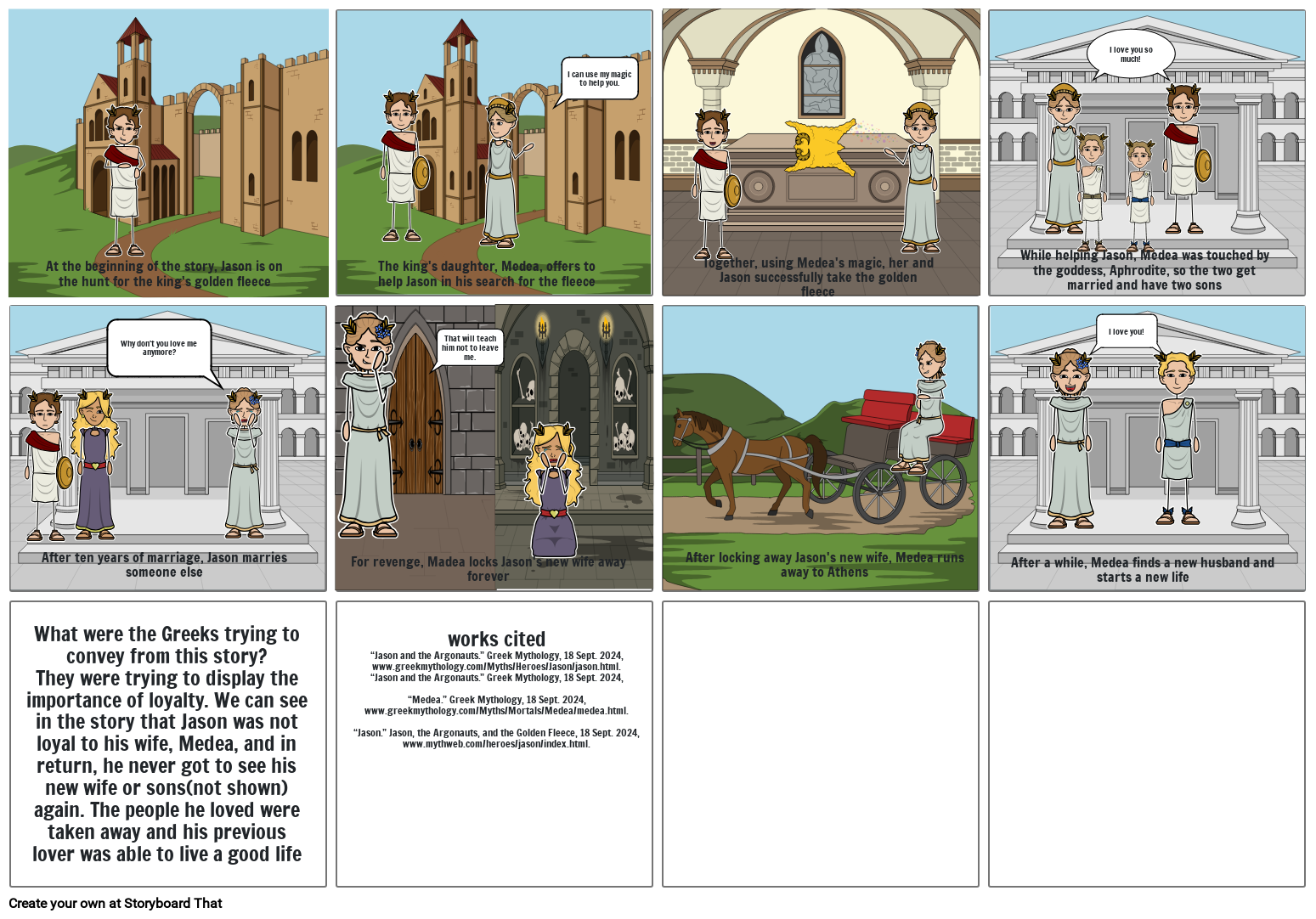 Mythological Story Storyboard by fc5152e6