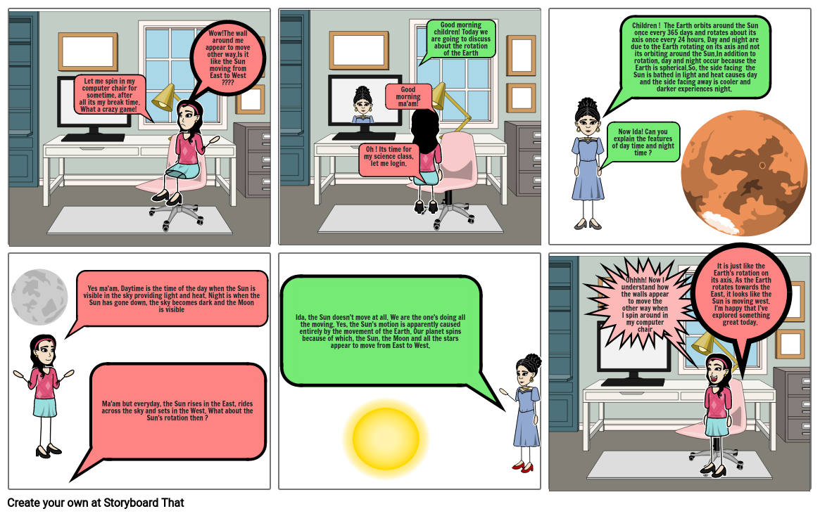 Rotation of the Earth - Storyboard Storyboard por fc7c3e2b