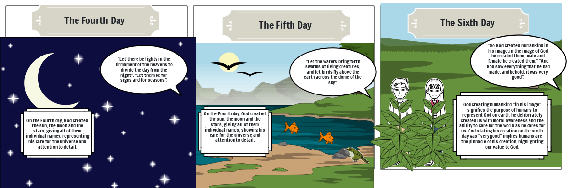 Genesis creation story part 2 Storyboard by fcbf26de88
