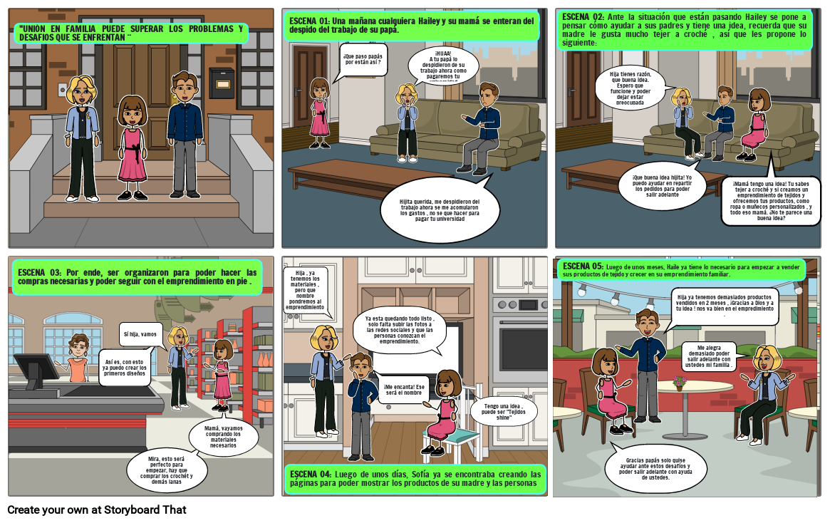 ACCIONES PARA AFRENTAR DESAFIOS GRUPO 7 Storyboard